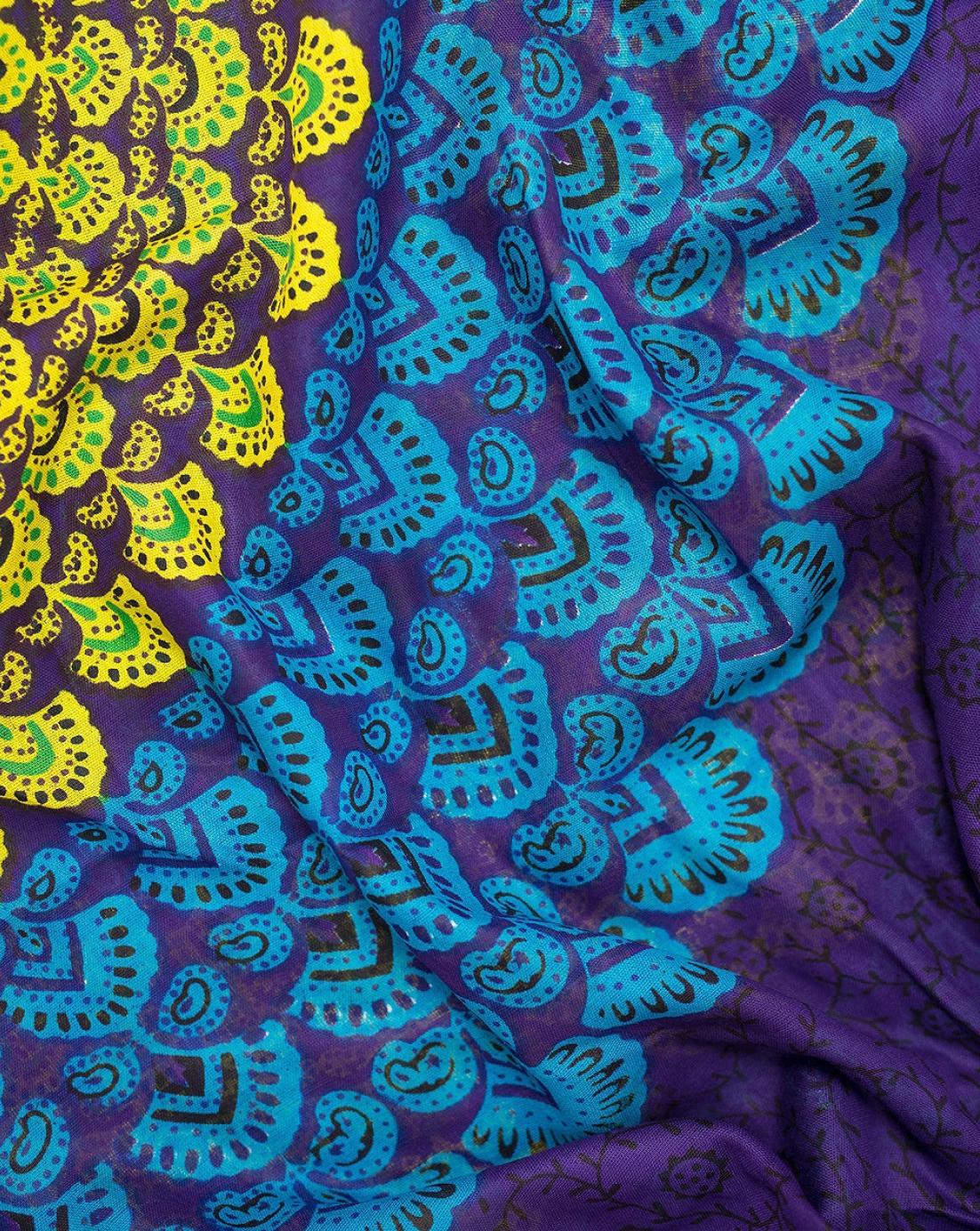 Kalhoty Aladin - fialová mandala